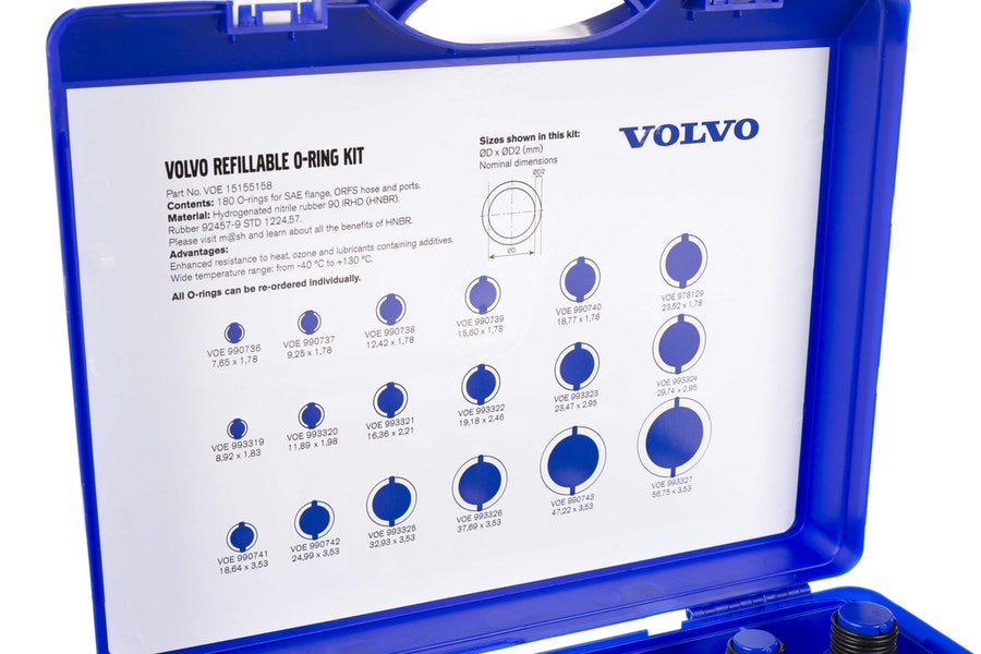Jogo de Anéis O-Ring do Sistema Hidráulico Volvo CE 15155158